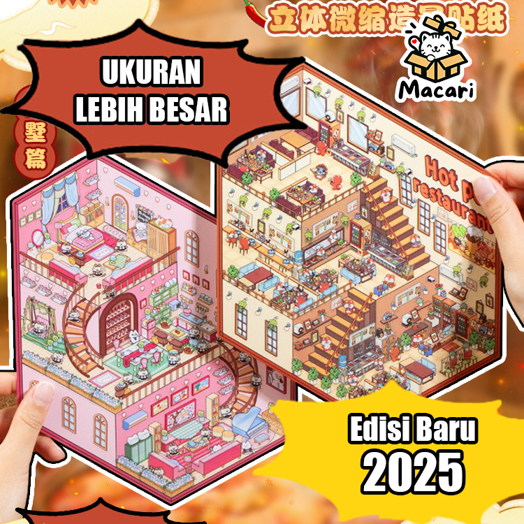 Jual [ UKURAN BESAR ] Stiker 3D Dekorasi Ruangan Sticker / Sticker 3D ...