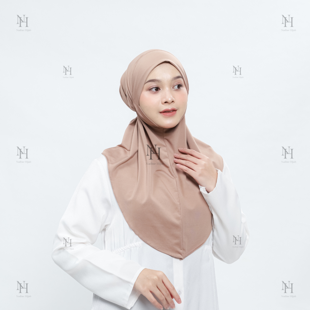 Jual Jilbab Bergo Malay Dagu Tali Oval jersey Premium Size M | Shopee Indonesia