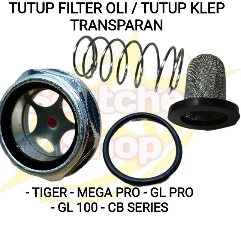 Jual SET TUTUP FILTER OLI TRANSPARAN DAN TUTUP KLEP TIGER - MEGA PRO ...