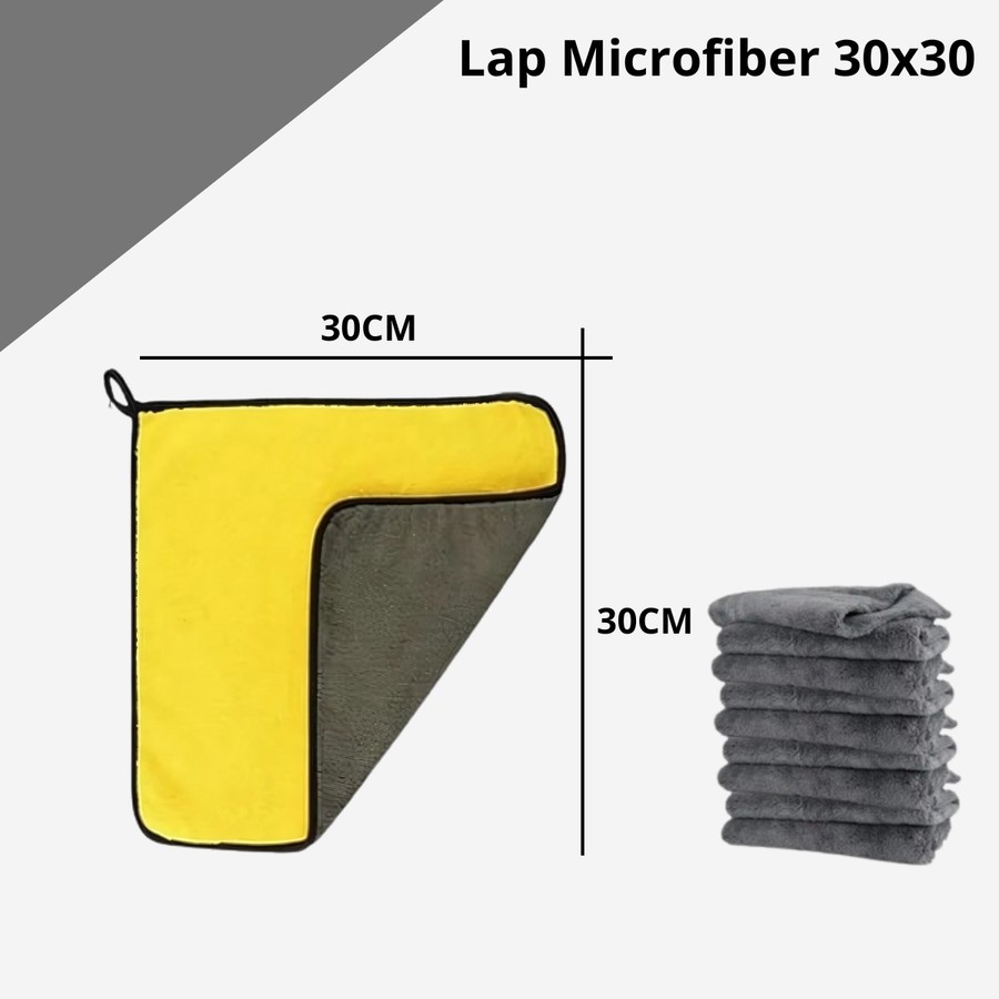Jual Kain Lap Microfiber 2 Sisi 30x30 Cm Multifungsi Mobil Motor Dapur | Shopee Indonesia