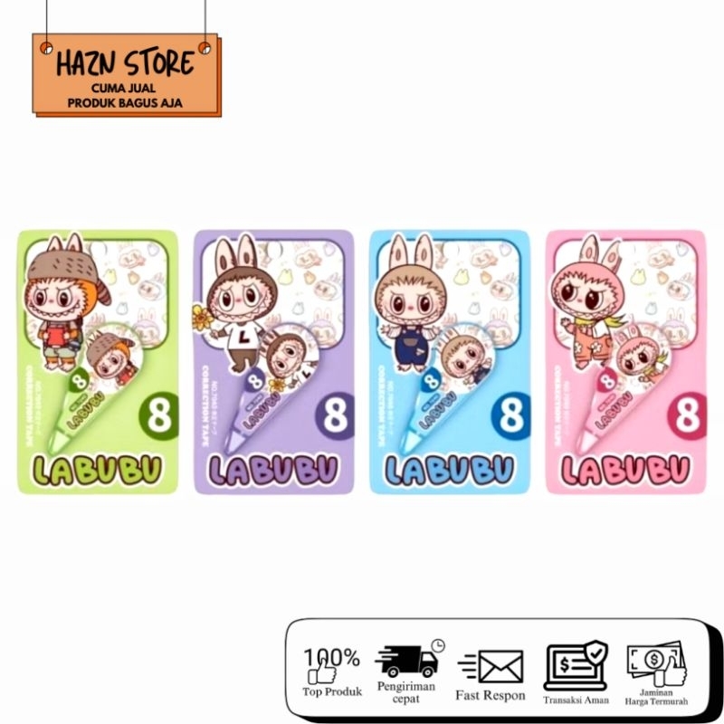 Jual Correction Tape Roller Labubu / Tipe-X Karakter Lucu 36M Warna ...