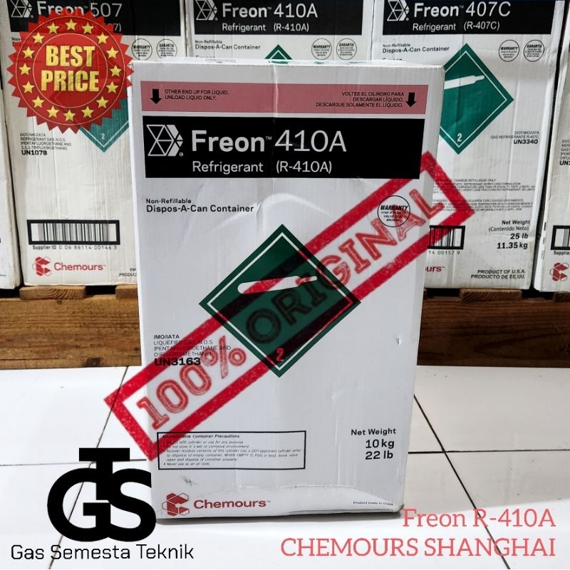 Jual FREON R410A CHEMOURS SHANGHAI CHINA | FREON R 410A CHEMOURS ...