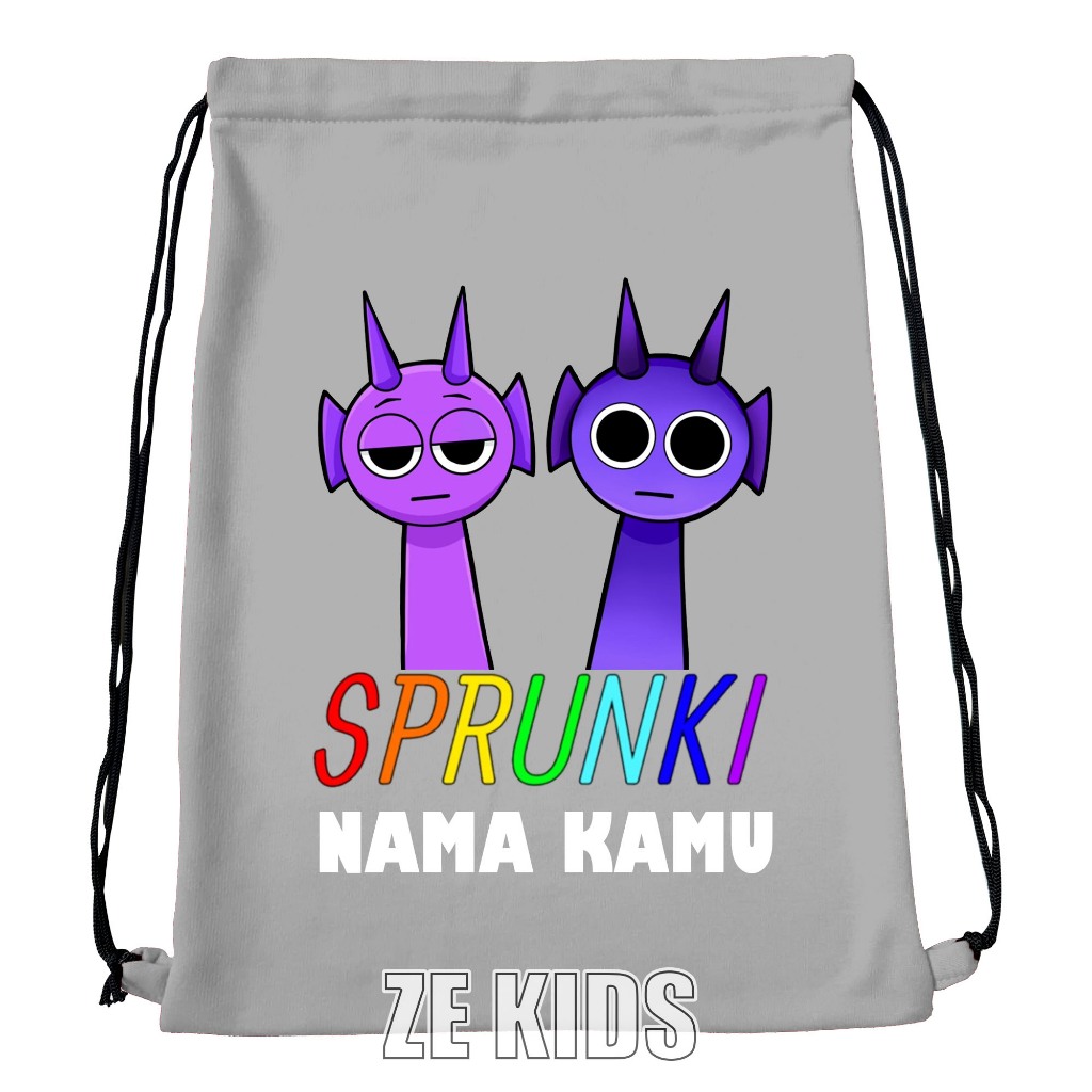 Jual BISA COD FREE NAMA TAS SERUT ANAK SPRUNKI INCREDIBOX TAS NGAJI ...