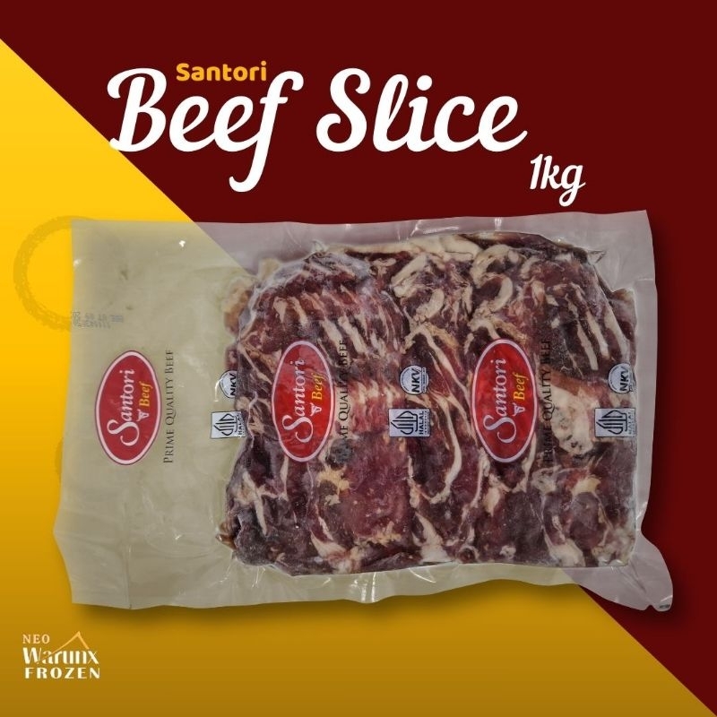 Jual Santori Beef Slice Berat 1 Kg Daging Sapi Premium Halal | Shopee ...