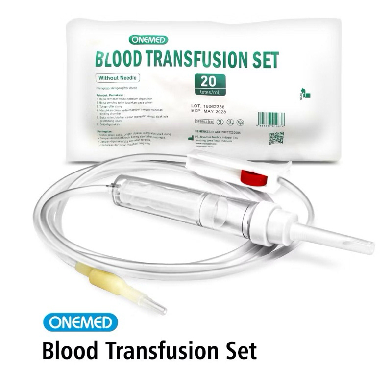 Jual Onemed Blood Transfusion Infus Set Darah Selang Infuset 1 Pcs ...