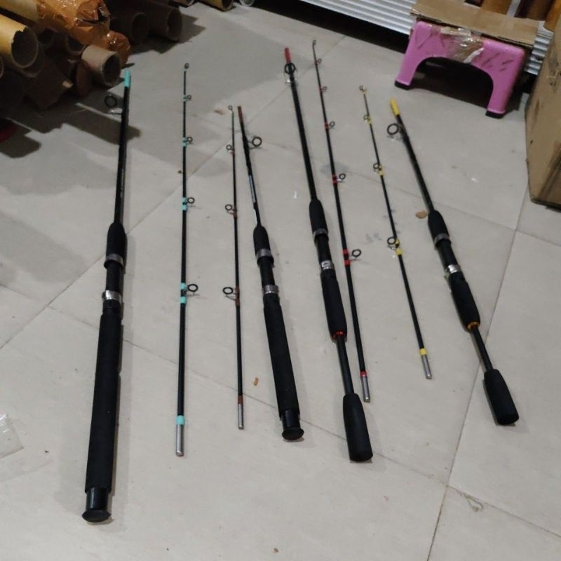 Jual joran shikari blackdog busa full atau js 165 180 210 240 cm joran solid black dog | Shopee ...