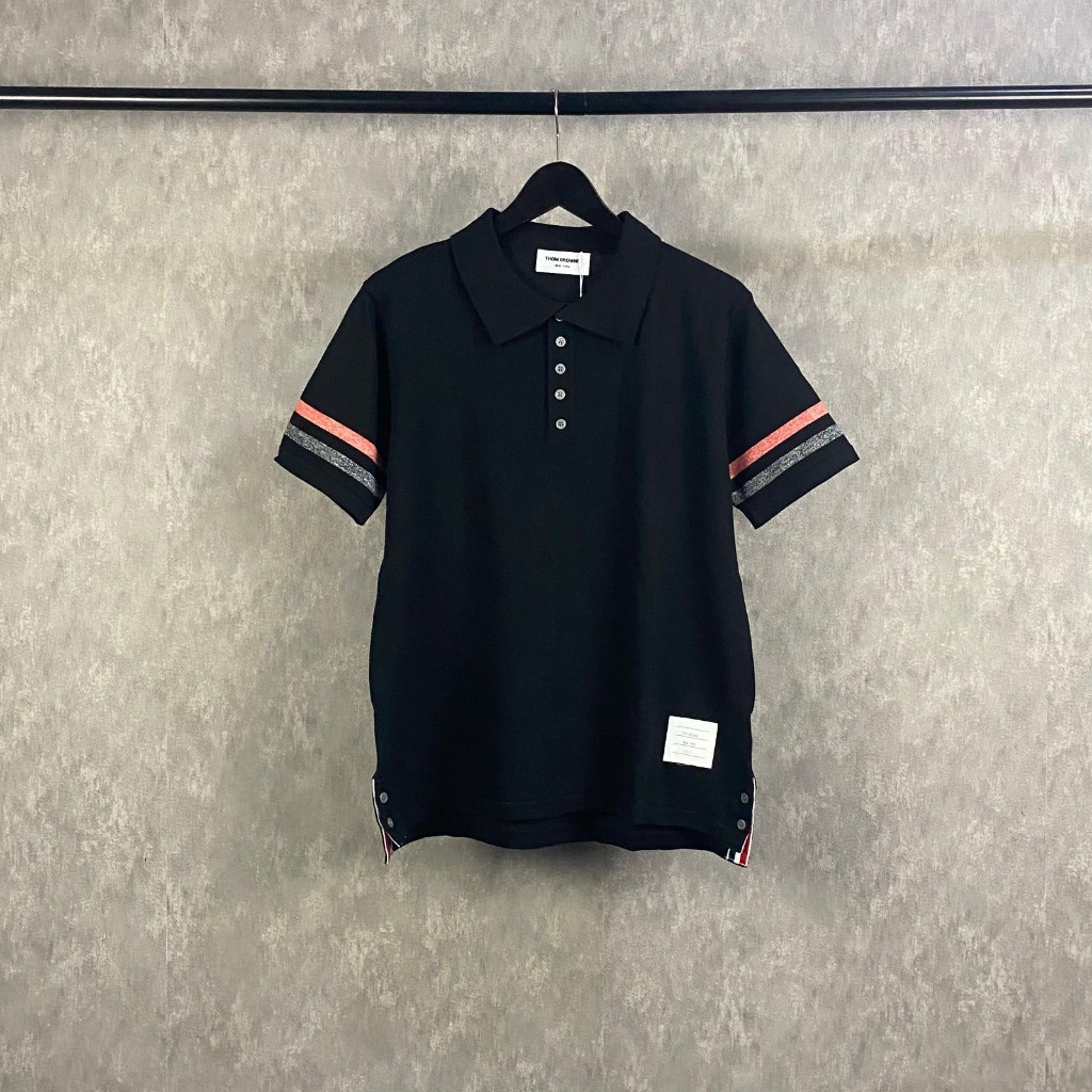 Jual Polo TB-HY001 Rajut Stripe Short Sleeve Pria Kaos Kerah Pria ...