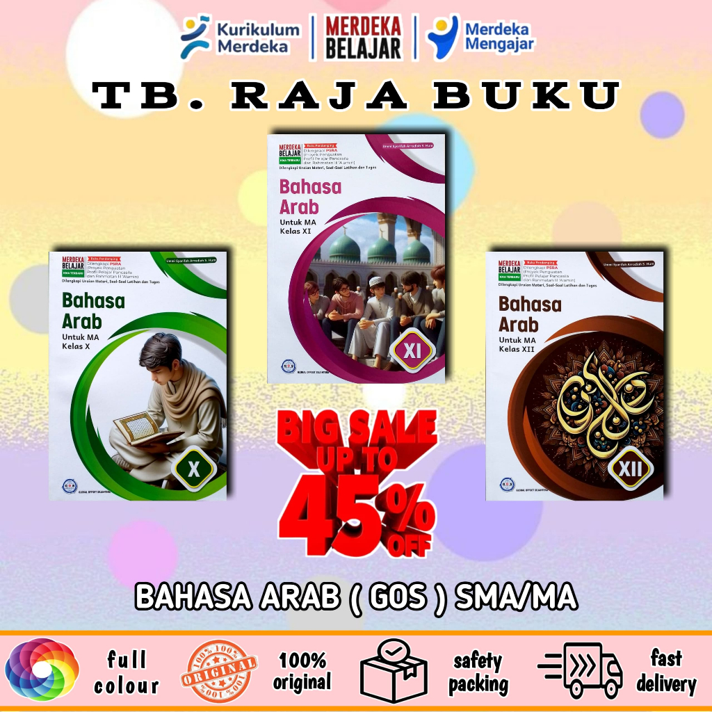 Jual Buku Siswa Pendamping BAHASA ARAB, KMA 450 Kelas 10,11,12 SMA Kurikulum Merdeka - Global ...