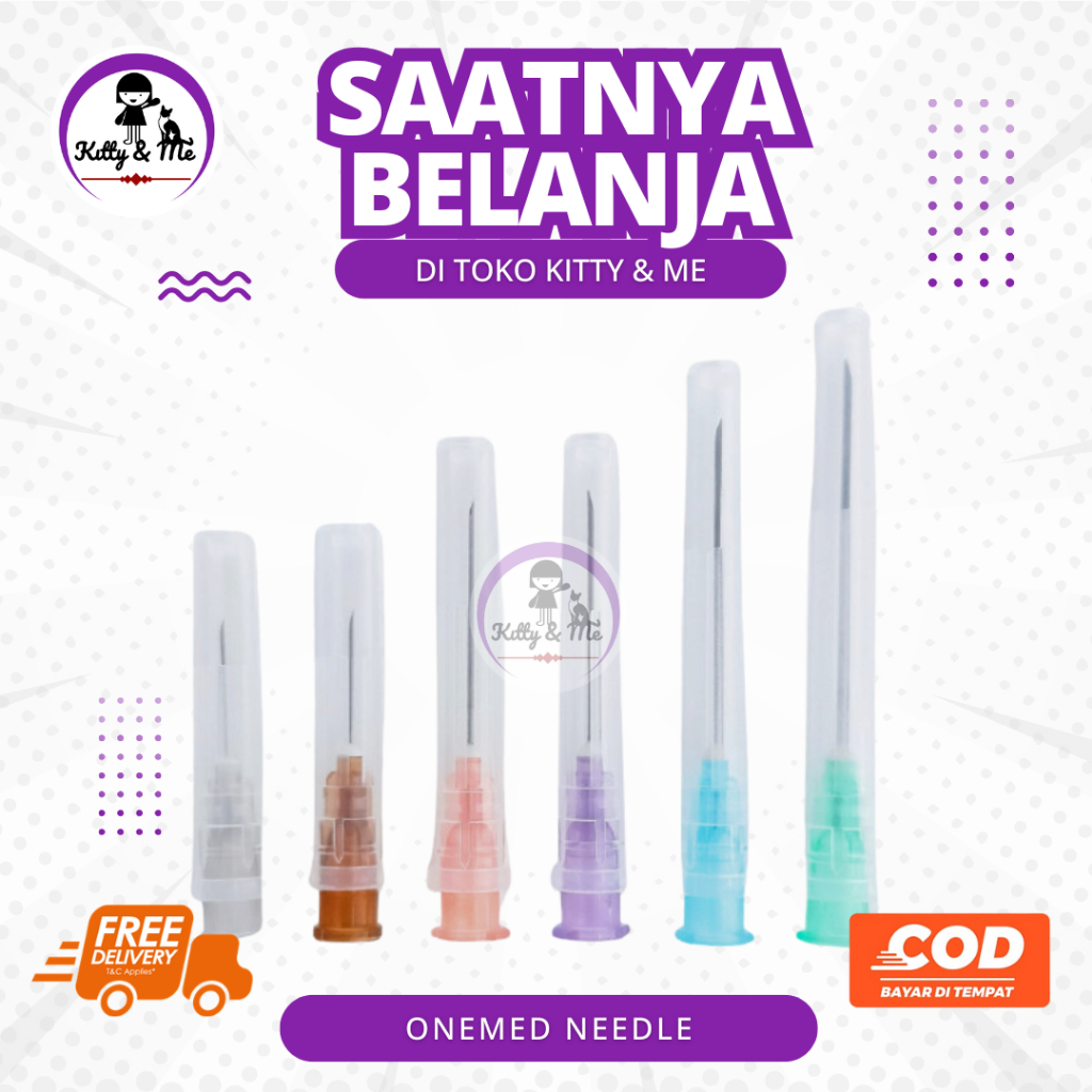 Jual ONEMED NEEDLE 18G 21G 23G 24G 25G 26G 30G | Shopee Indonesia