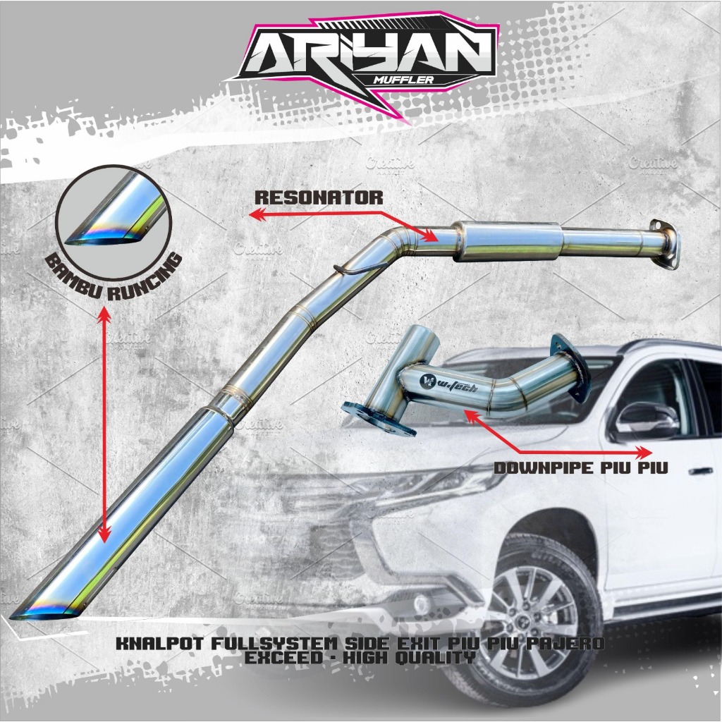 Jual Fullsystem Knalpot Side Exit Piu Piu Pajero Exceed - High Quality ...