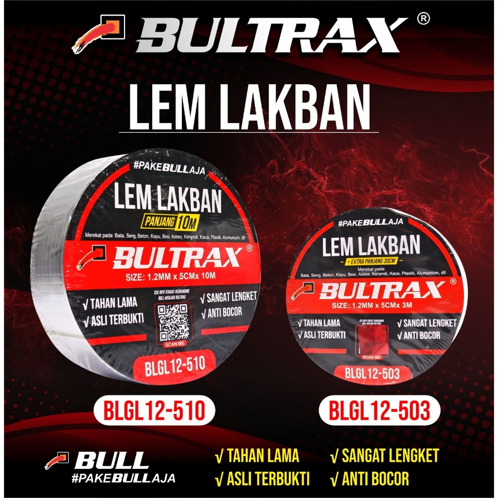 Jual BULTRAX Lem Lakban Aluminium 3 meter dan 10 meter / Lem Seng ANTI ...