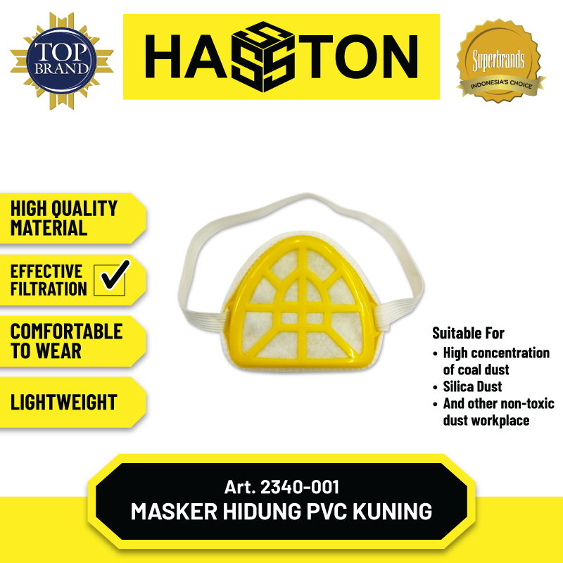 Jual Hasston Masker Hidung PVC Kuning / Dusk Mask Protection (2340-001 ...