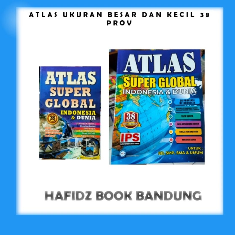 Jual BUKU ATLAS SUPER GLOBAL INDONESIA DAN DUNIA 38 PROVINSI TERBARU ...