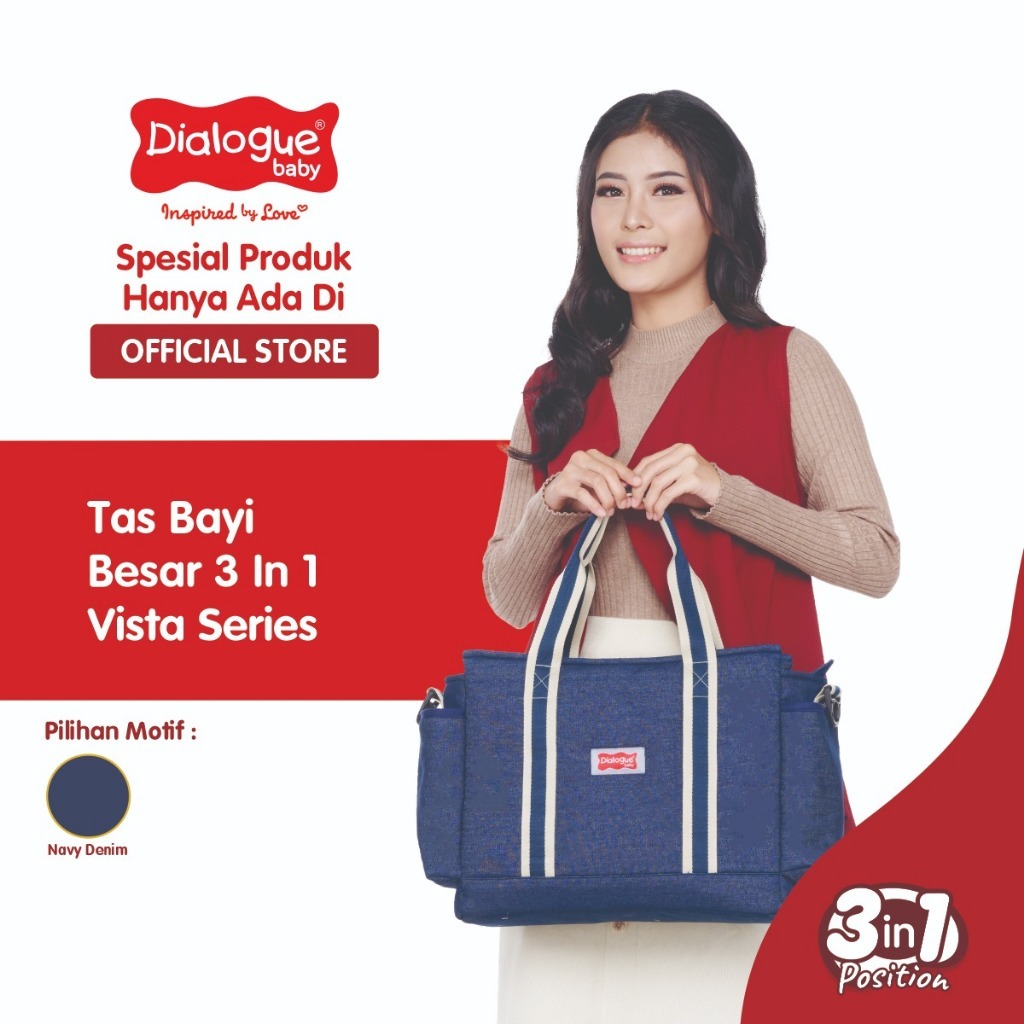 Jual DIALOGUE BABY TAS BAYI BESAR DIAPERS BAG 3IN1 VISTA SERIES DGT7269 ...