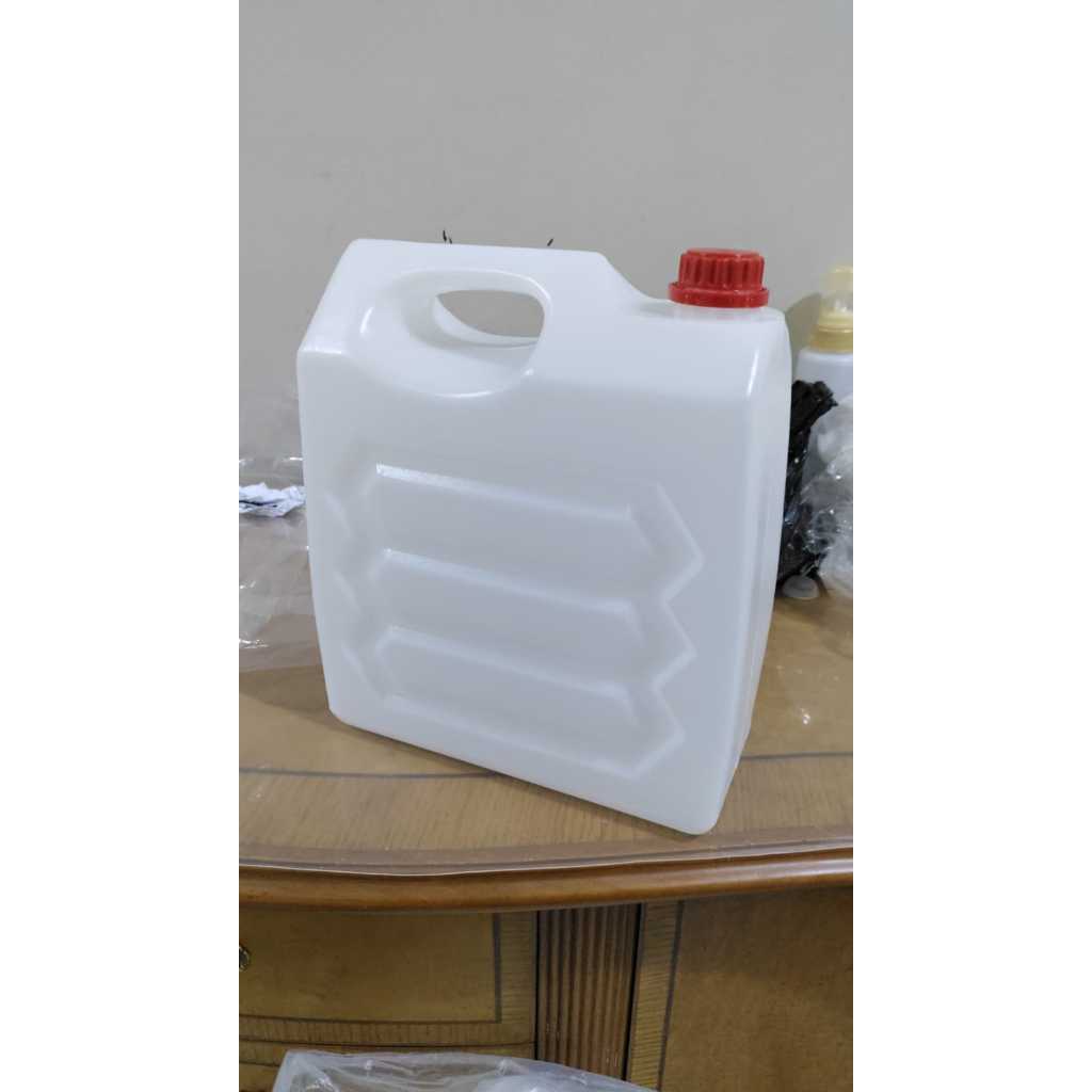 Jual Jerigen 5 liter kotak garis HDPE BARU FOOD GRADE free bubble wrap ...