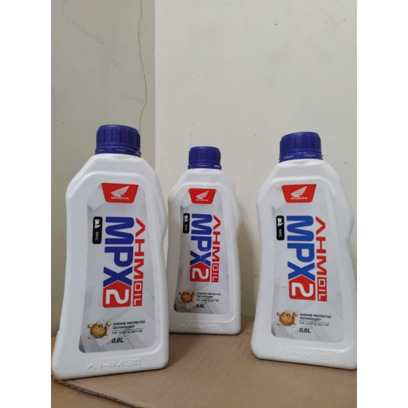 Jual PAKET ISI 3 AHM OIL MPX 2 ENGINE PROTECTIO TECHNOLOGY 10W-30 AP SL JASO MB 0,8L | Shopee ...
