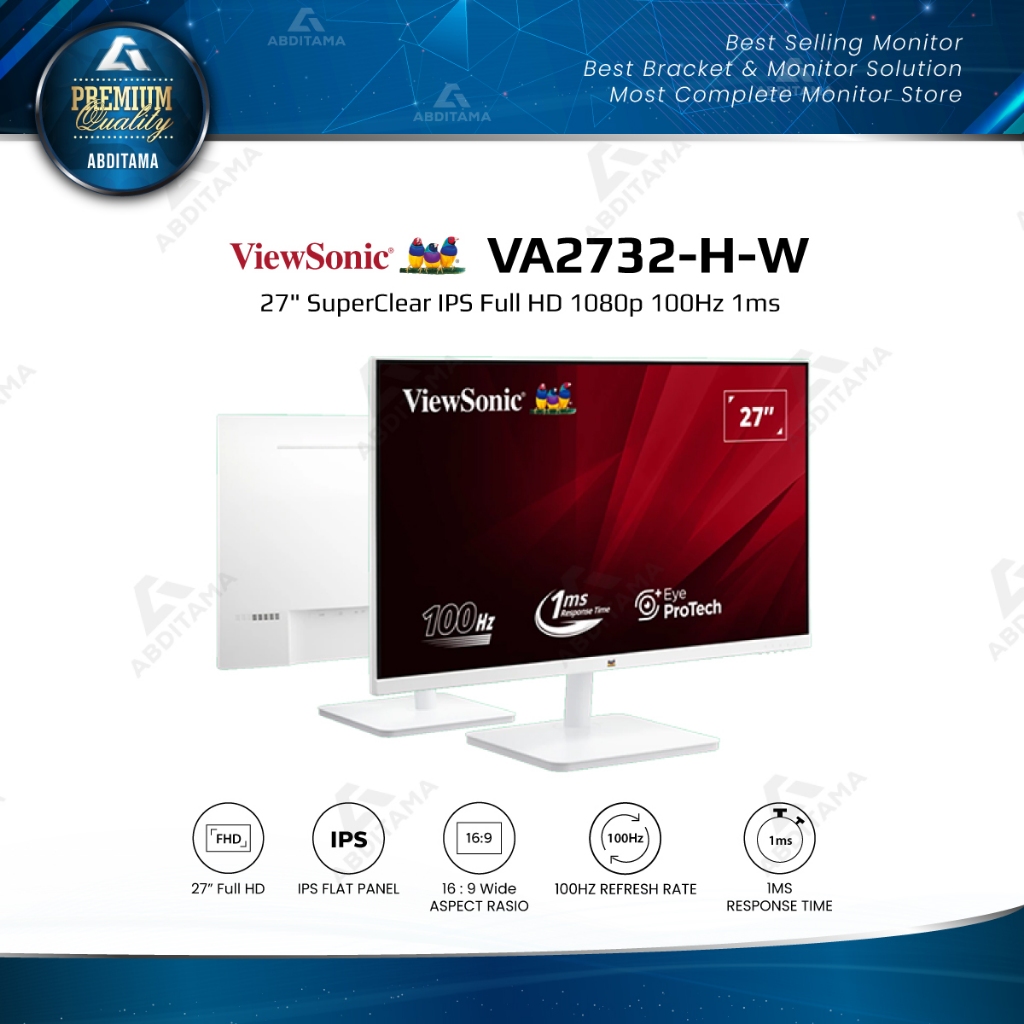Jual Monitor LED Viewsonic VA2732-H-W 27" SuperClear IPS Full HD 1080p ...