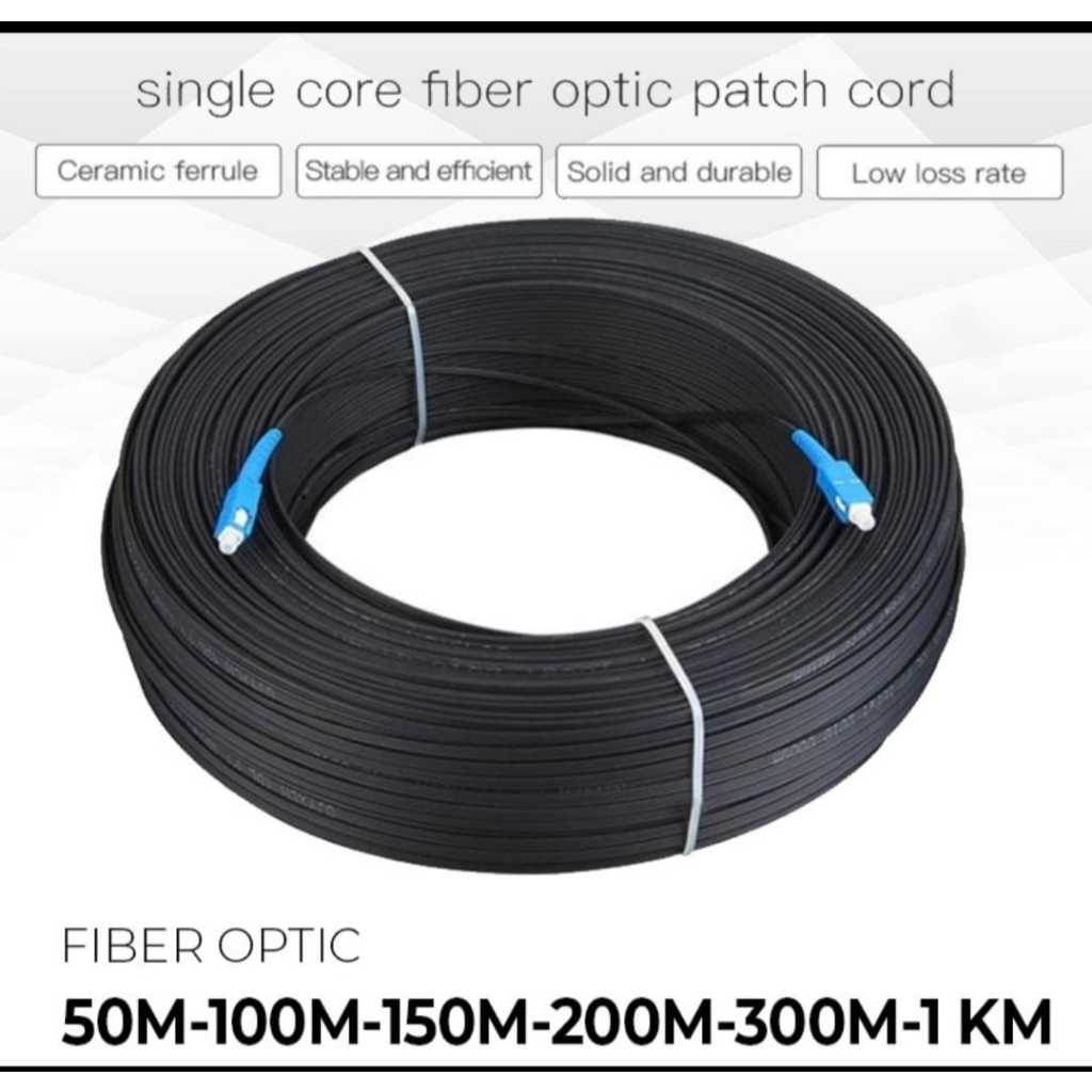 Jual Kabel Fo fiber optic 150m 150meter precon 1 core SC UPC dropcore ...