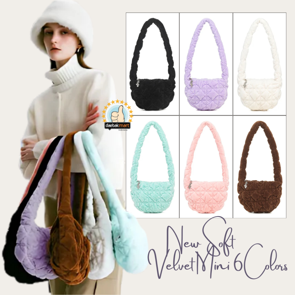 Jual Carlyn Soft Velvet Mini 6 Color - Shoulder Bag | Shopee Indonesia