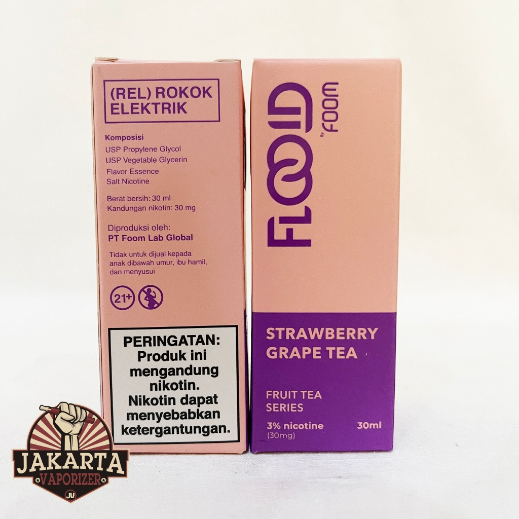 Jual [SALT] FOOM STRAWBERRY GRAPE TEA SALT 30ML 30MG BY FOOM X FLOOID ...