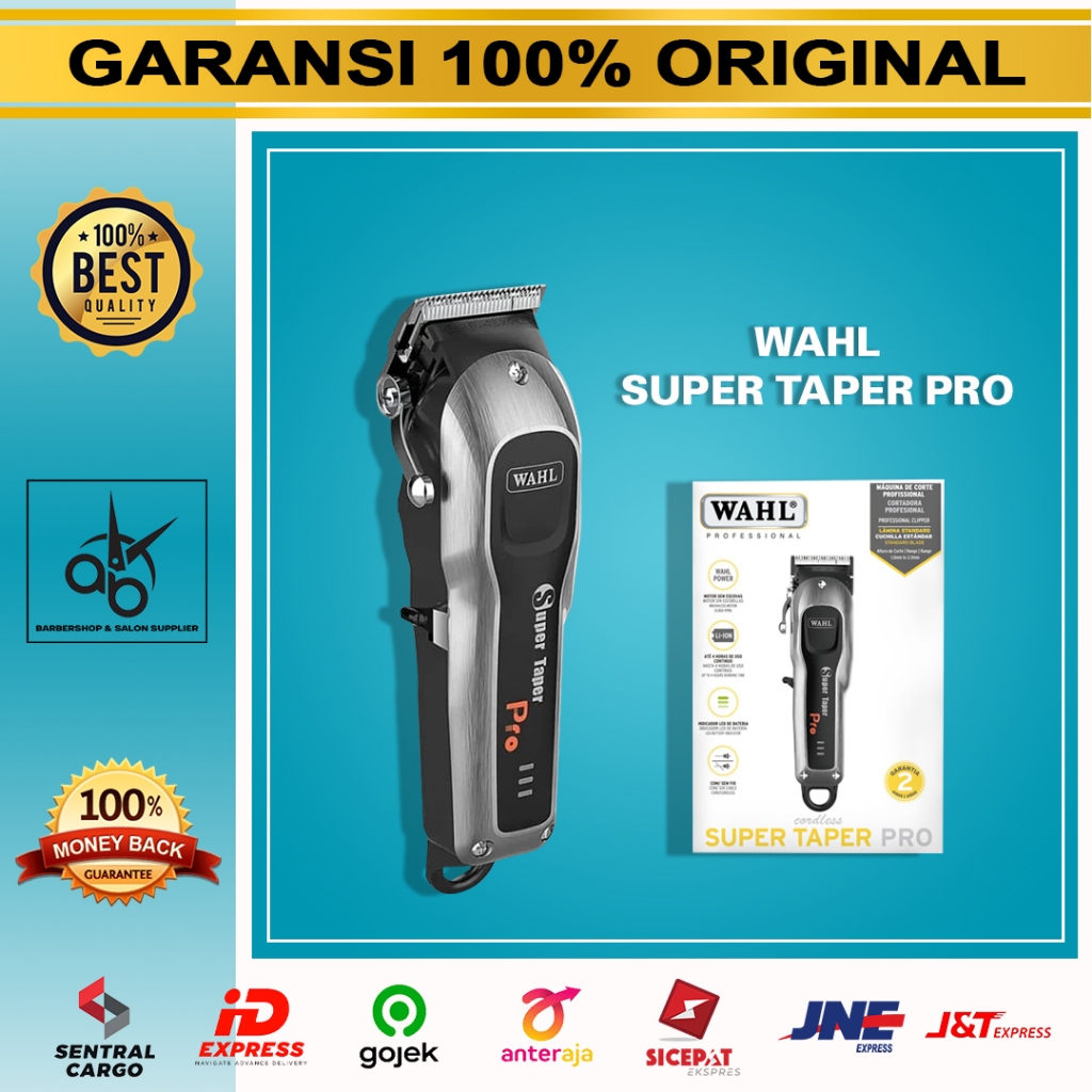 Jual Wahl Super Taper Pro Cordless Clipper Rambut Barbershop Alat Cukur ...