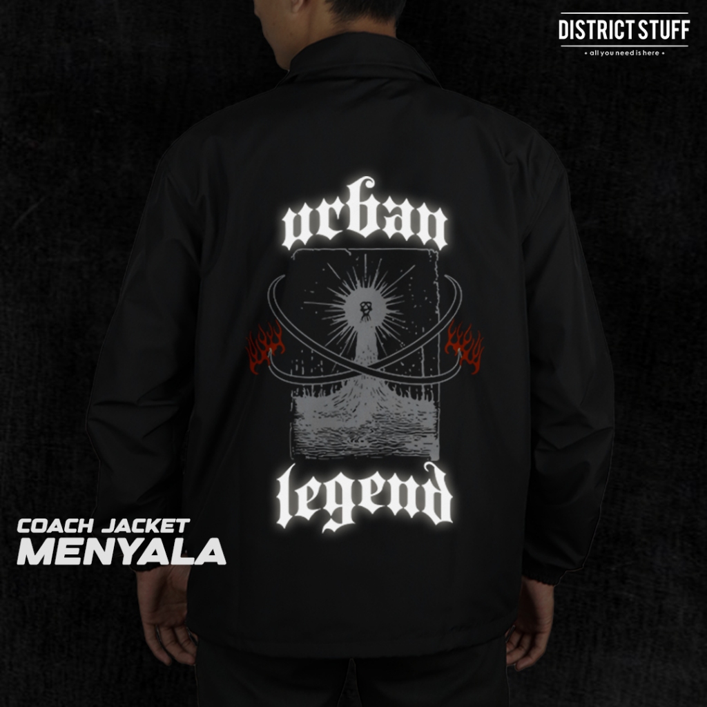 Jual Jaket Coach Reflektif urban Legend Jaket Parasut Menyala Dalam ...