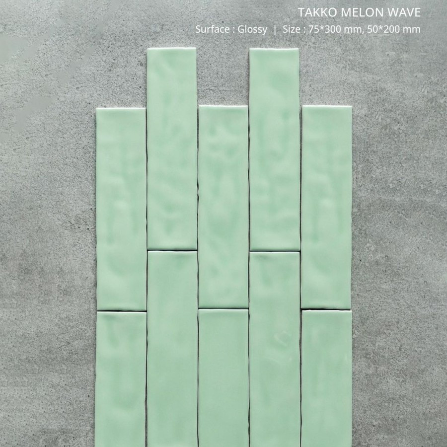 Jual Keramik Venus Takko Fancy Melon Wave Glossy - Backsplash Tile ...