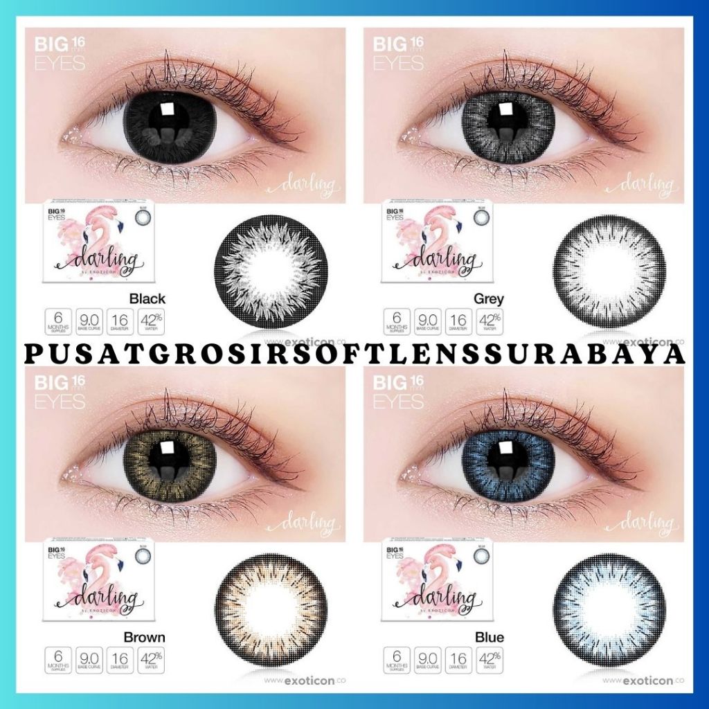 Jual SOFTLENS DARLING 16 MM BIG EYES NORMAL GROSIR ///// SOFLEN ...