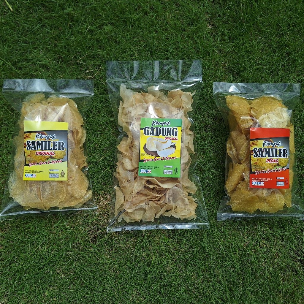 Jual KERUPUK GADUNG KERIPIK SAMILER ORIGINAL DAN PEDAS 250 GRAM ...
