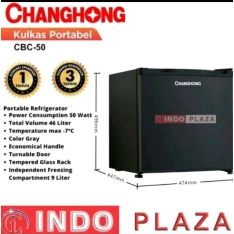 Jual KULKAS PORTABLE MINI CHANGHONG CBC-50 (CARGO) | Shopee Indonesia