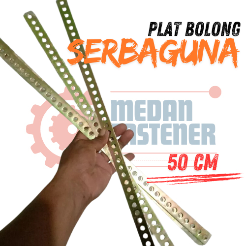 Jual Plat Bracket Breket Bolong Lobang Lubang Besi 50cm | Shopee Indonesia