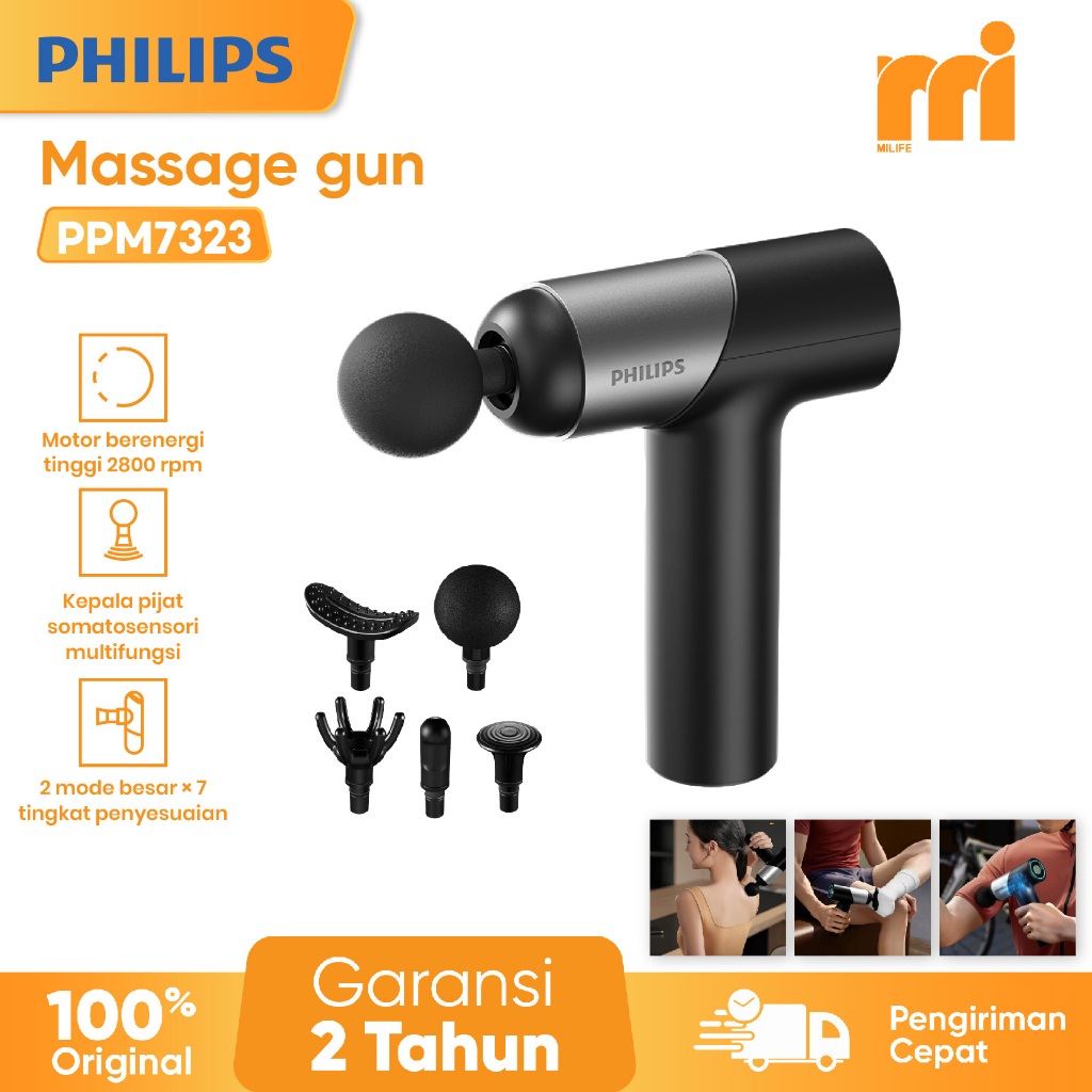 Jual Philips massage PPM7323 massage gun bantal Pijat 6kg intensity ...