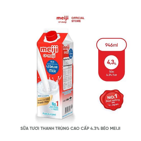 Jual Meiji Deluxe Milk Plain 946 ml - Meiji Pasteurized Fresh Milk Import Japan | Shopee Indonesia