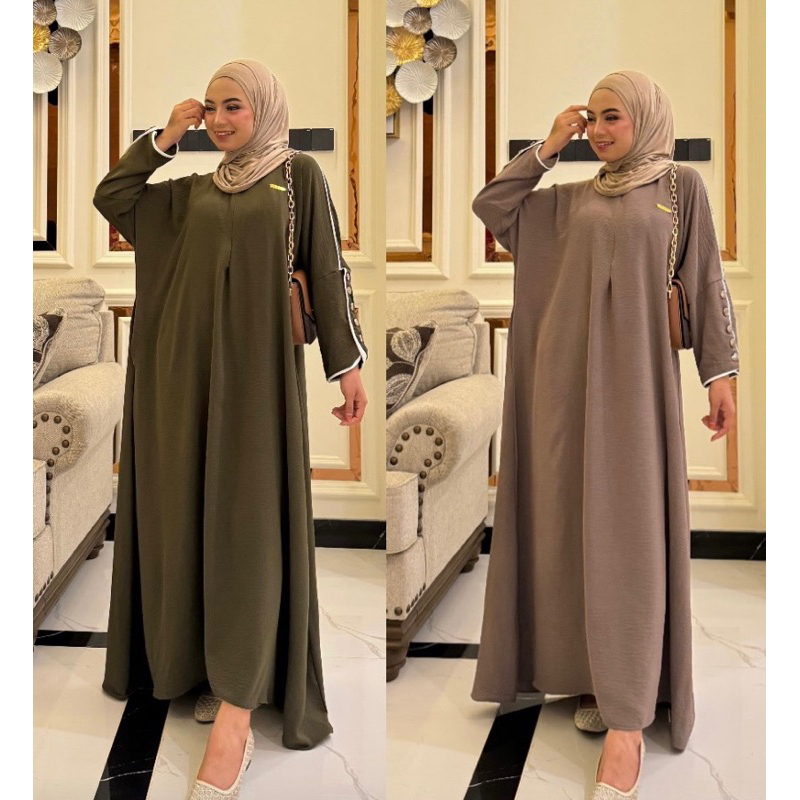 Jual HABIBAH PREMIUM ABAYA SERIES PREMIUM /ABAYA JET BLACK FORTALRZA KANCING/JAZERA GAMIS KAFTAN ...