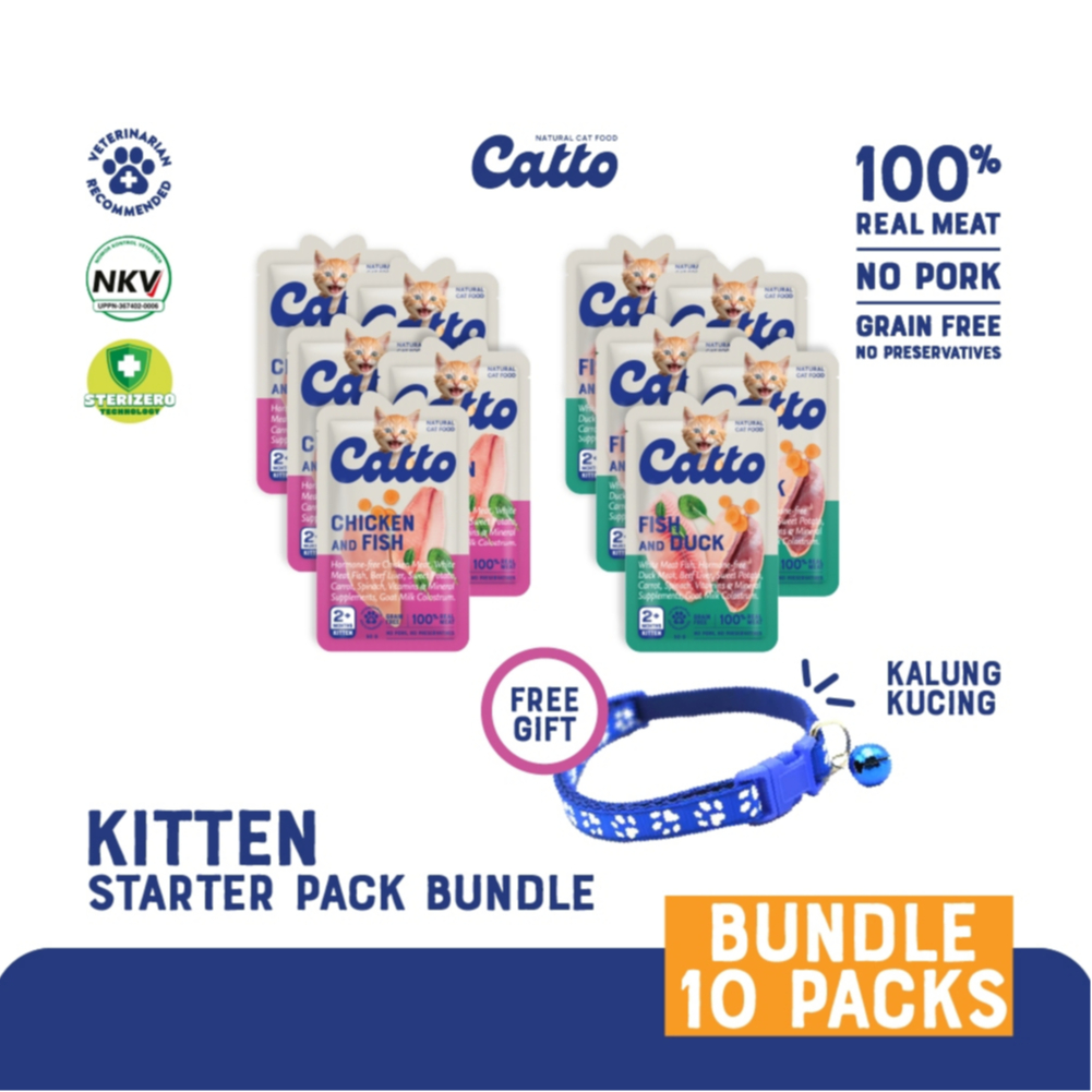 Jual Catto Cat Food - Kitten Starter Pack Bundle 50gr x 10 pcs ...