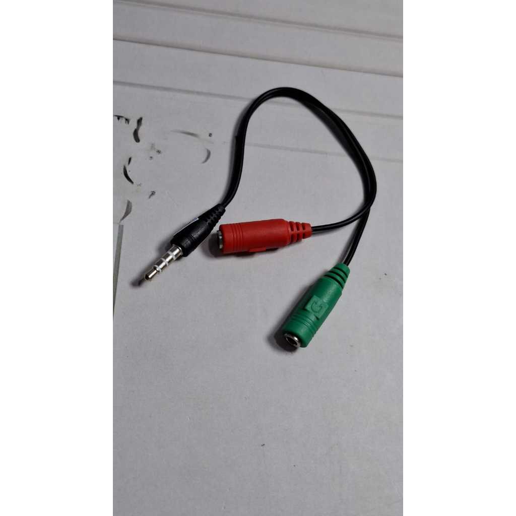 Jual Kabel Splitter Audio Stereo to Headset dan Mic Plug 3.5mm Jack ...