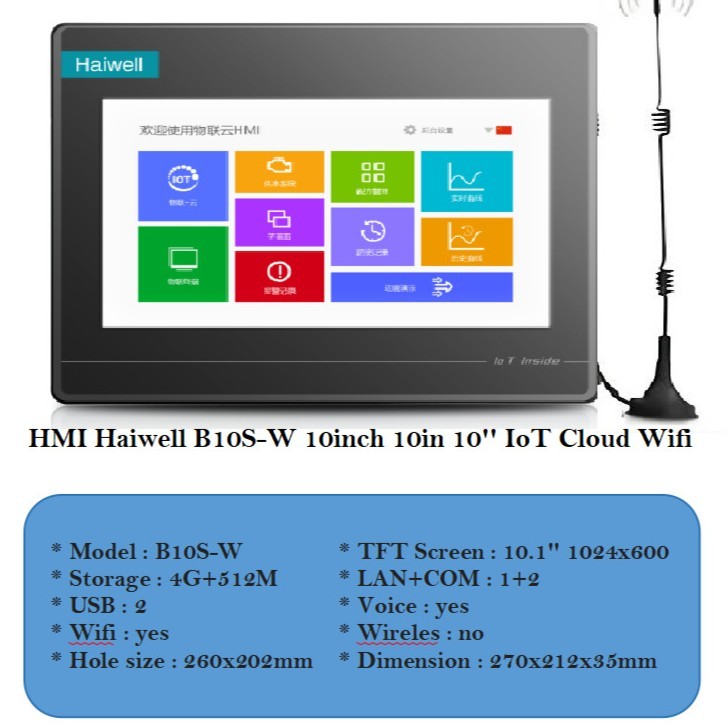 Jual B10S-W Haiwell IoT Cloud HMI & WiFi | Shopee Indonesia