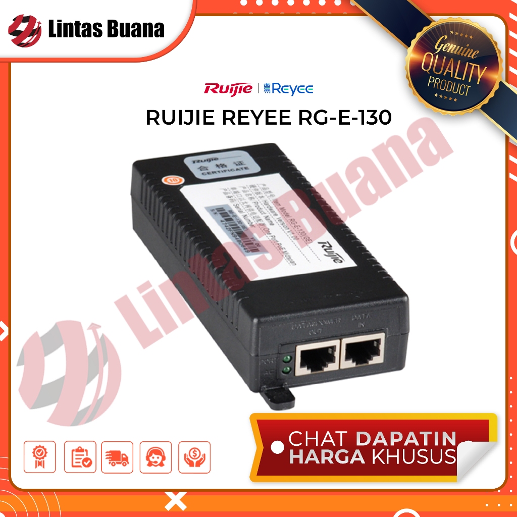 Jual RUIJIE REYEE RG-E-130(GE) 802.3AT STANDARD POE ADAPTER | Shopee ...