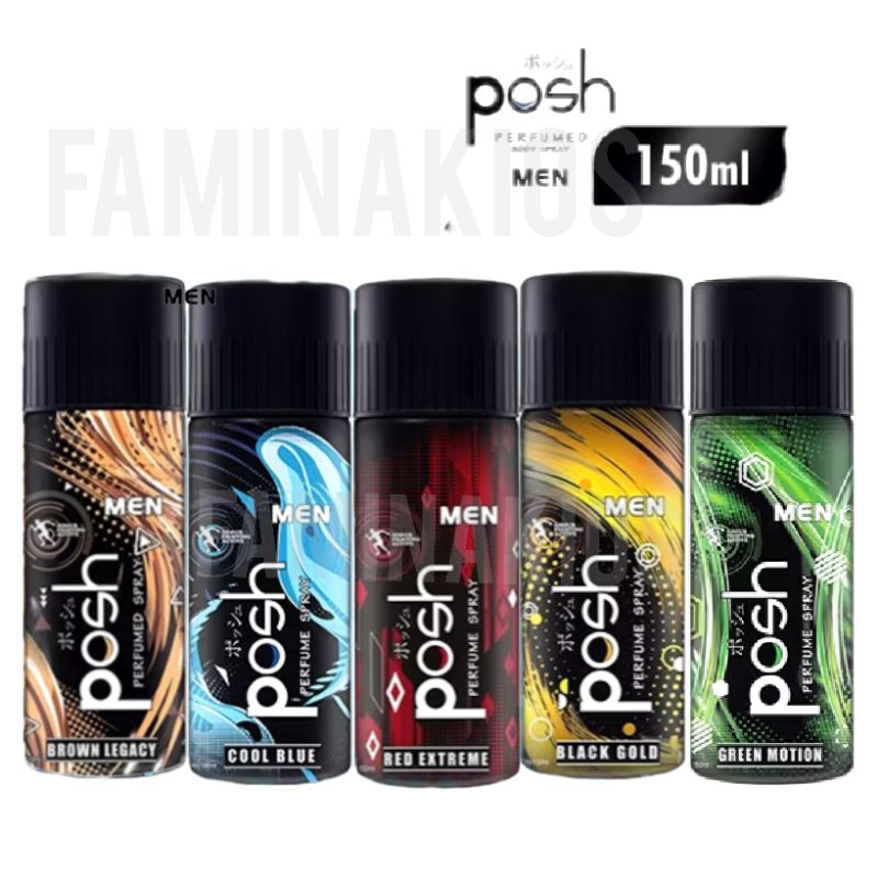 Jual POSH MEN BODY SPRAY PARFUM PRIA LONG LASTING 150ML | Shopee Indonesia