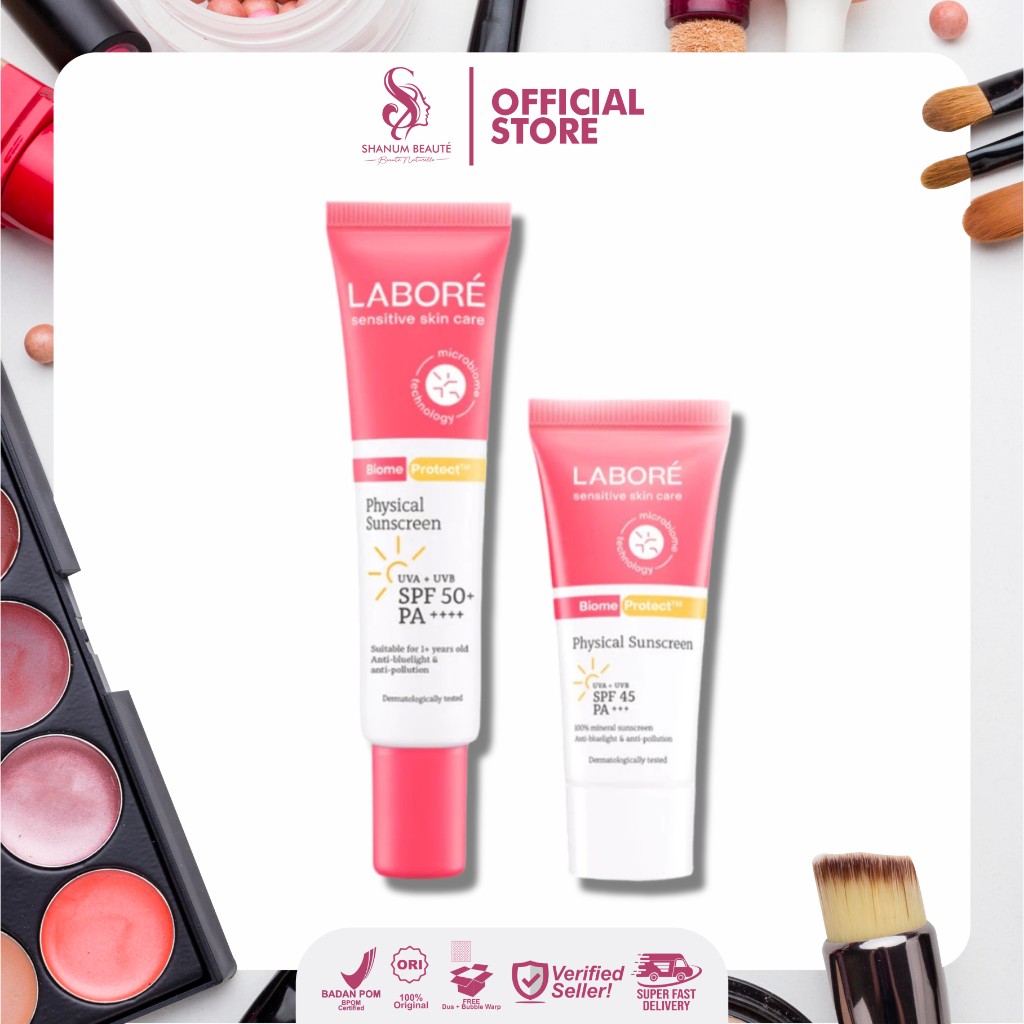 Jual Labore Physical Sunscreen SPF 50 PA ++++ - 10 ml I 30 ml | Shopee ...