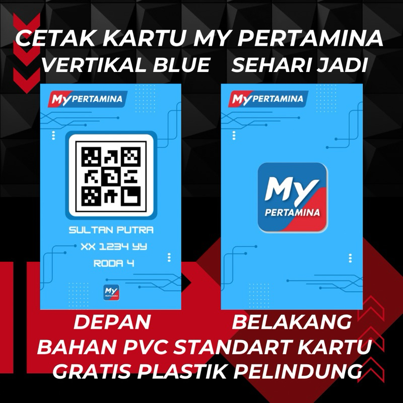 Jual Cetak Kartu My pertamina Desain Vertikal | Shopee Indonesia