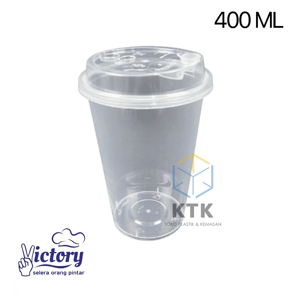 Jual Gelas Thinwall PP Cup Injection 400 ML / 14 oz [25 pcs] dengan ...