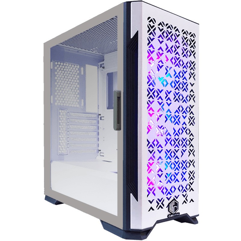Jual Casing PC Cube Gaming SLEV White ATX Include 3 Fan ARGB | Shopee ...