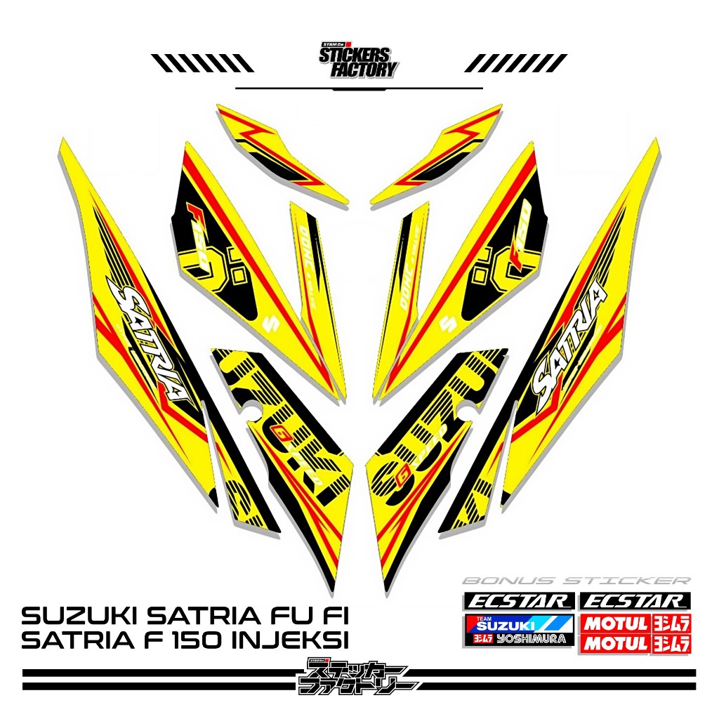 Jual STICKER STRIPING SUZUKI SATRIA F150 INJEKSI / MOTIF 30 / SUZUKI ...