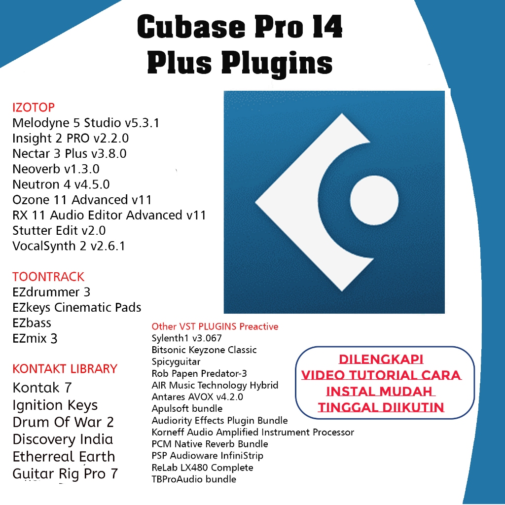 Jual Cubase 14 Pro Plus Plugins Super Lengkap | Shopee Indonesia