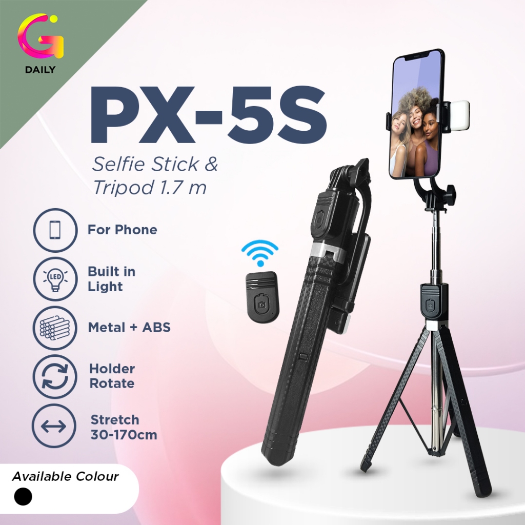 Jual Tripod PX-5s Tongsis 170cm Selfie Stick HP lengkap dengan Remot ...