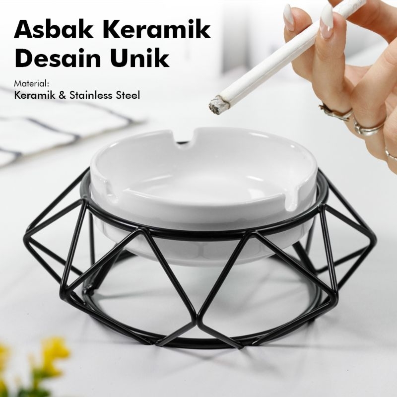 Jual Licks Asbak Rokok Cerutu Keramik Desain Unik Hollow Out Ashtray ...