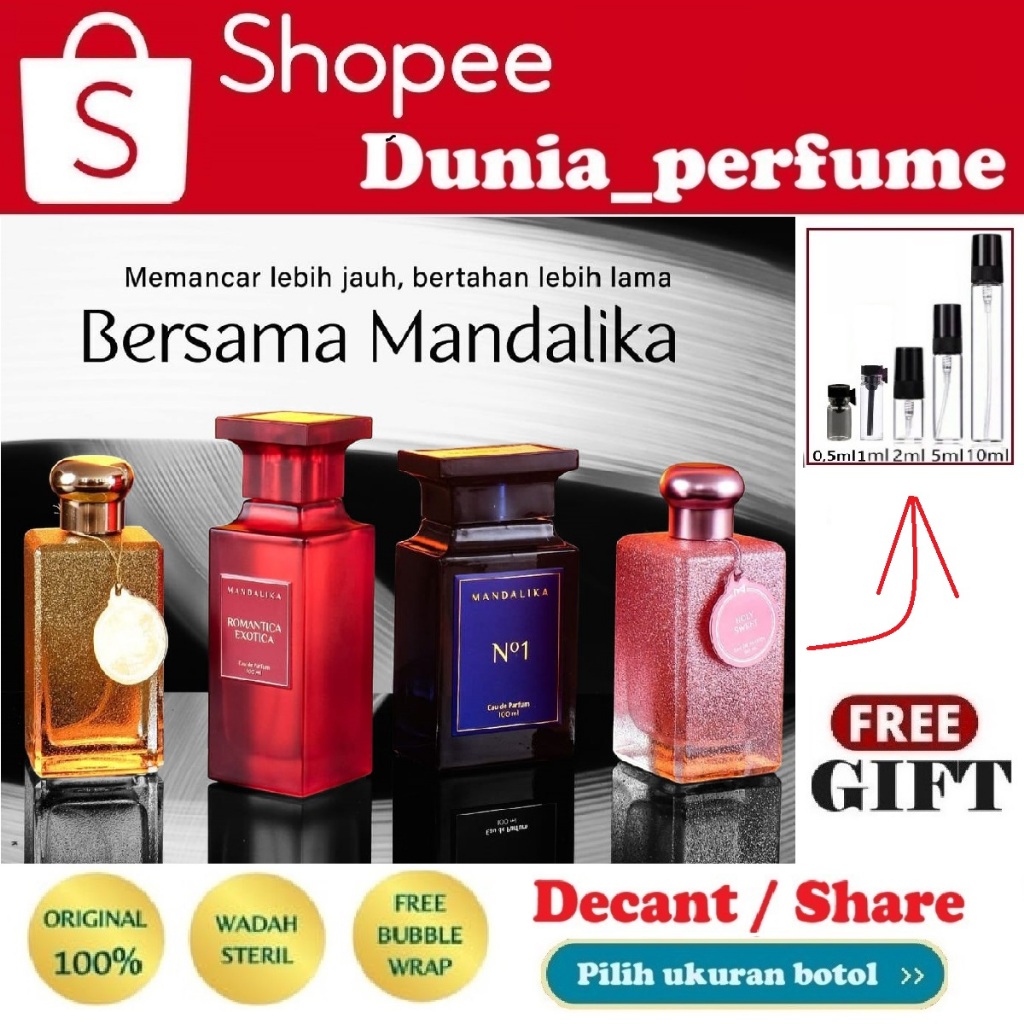 Jual (FREE GIFT) Decant/Parfum Mandalika Bersama Perfume No.1 Gorgeous ...
