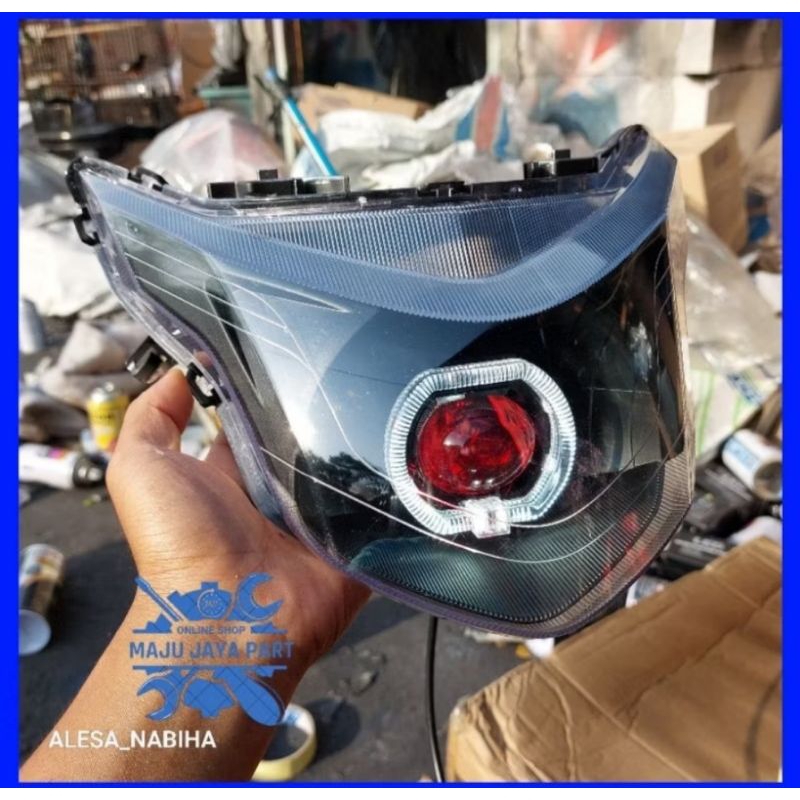 Jual REFLEKTOR LAMPU DEPAN BEAT POP BILED ESP MERAH | Shopee Indonesia