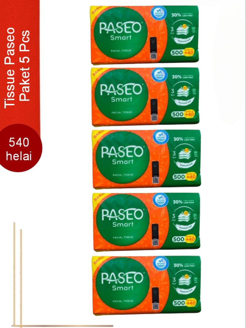 Jual Tissue Tisu Paseo Smart 500 + 40 ply Tissue Paseo Smart 540 Helai ...